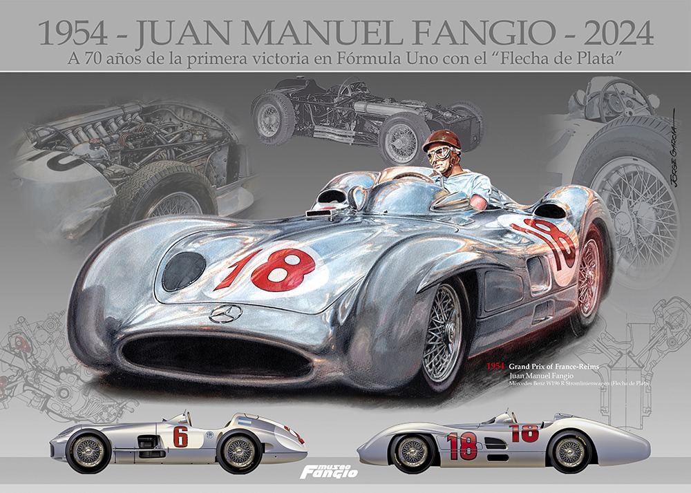 Products | Art and Collectibles - Posters | Juan Manuel Fangio - Silver ...